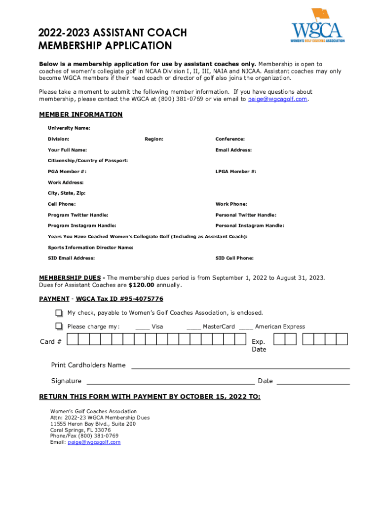 Fillable Online Women's Golf Coaches - Whitman College Athletics Fax ...