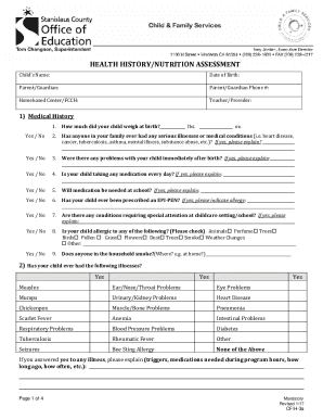 Fillable Online Child's Enrollment/Information Form Fax Email Print ...