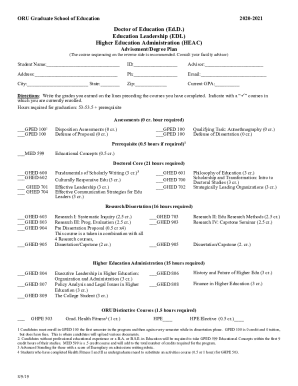 Fillable Online Doctor of Education (Ed.D.) Education Leadership (EDL ...