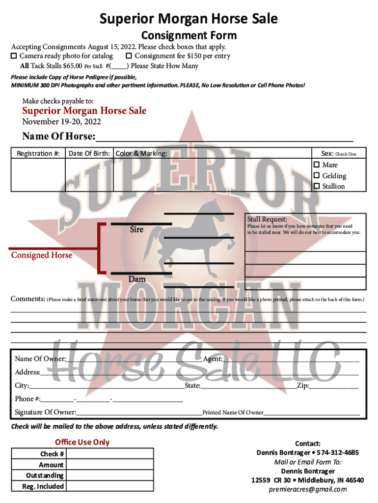 Fillable Online Online Consignment Form Fax Email Print - pdfFiller