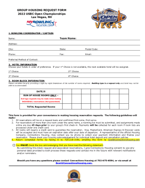 Fillable Online 2022 Open - Group Housing Request Form Fax Email Print - pdfFiller