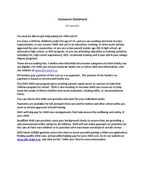 Fillable Online Consumer Statement.docx Fax Email Print - pdfFiller