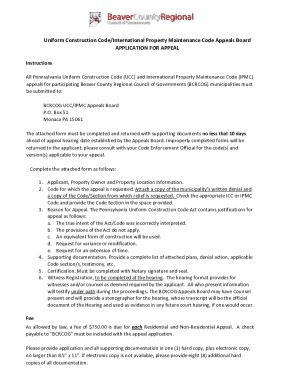 Fillable Online Uniform Construction Code/International Property ...