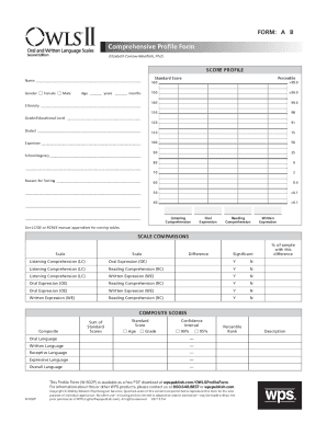 Fillable Online Comprehensive Profile Form Fax Email Print - pdfFiller