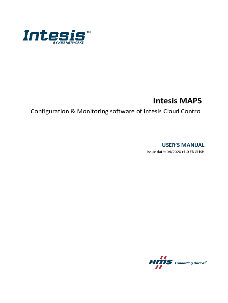 Fillable Online Intesis MAPS ST Cloud User Manual English. Intesis MAPS ...