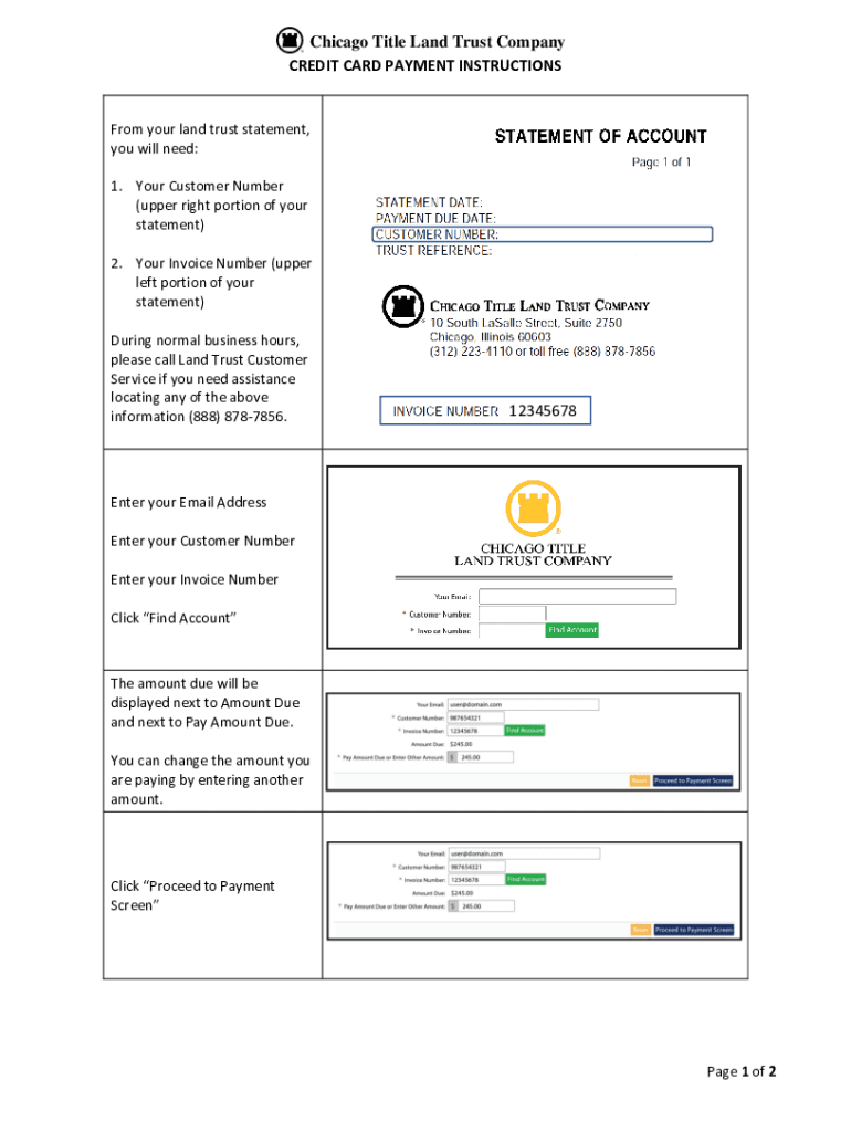 Fillable Online Chicago TitleLand Trust - Forms Fax Email Print - pdfFiller