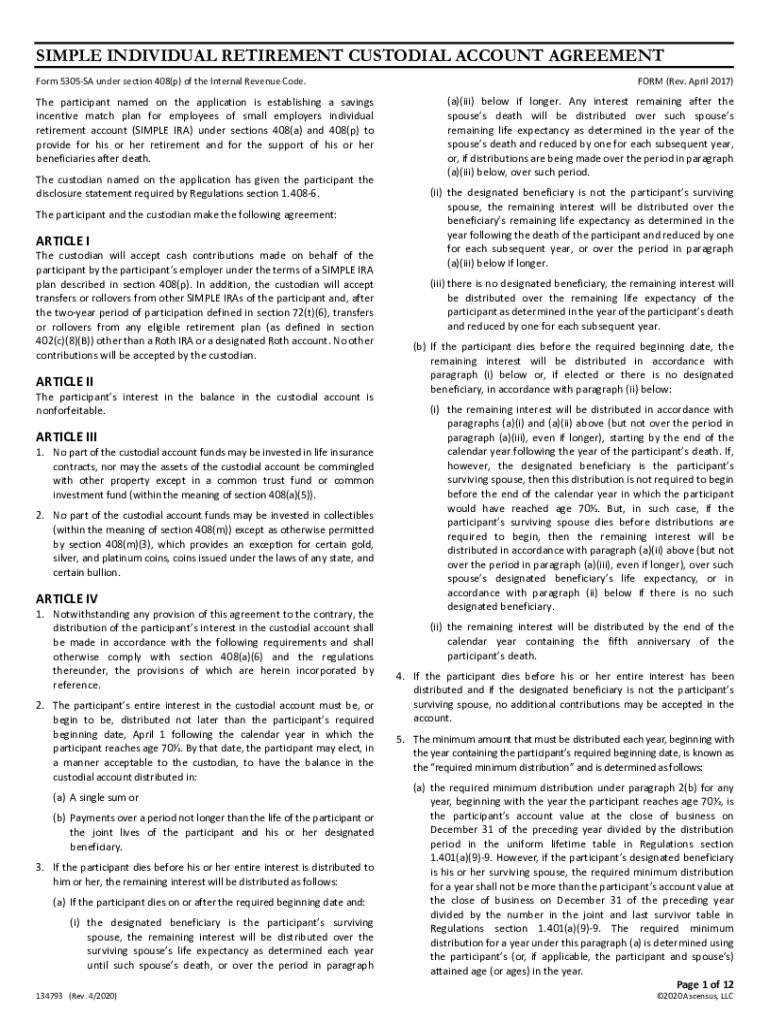 Fillable Online SIMPLE IRA Victory 134793 updated 4 23 Final Fax Email ...