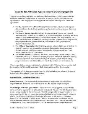 Fillable Online New BSA Affiliation Agreement and Facility Use ...