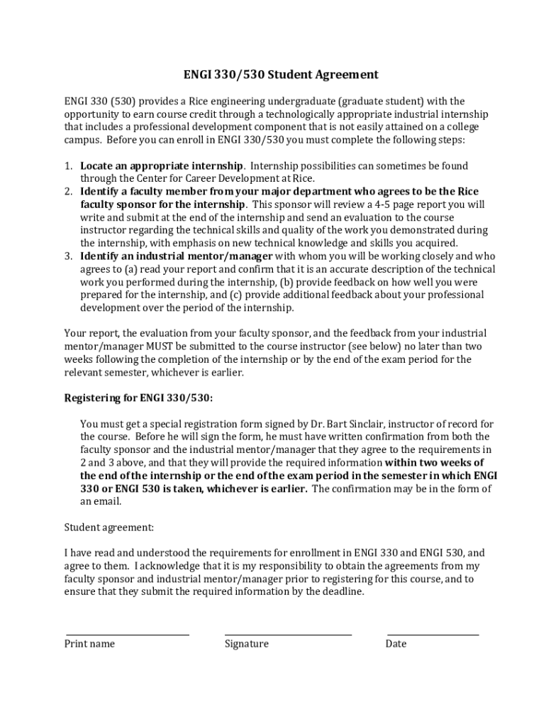 Fillable Online ENGI x30 Syllabus and Student Agreement Fax Email Print ...