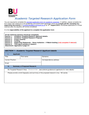 Fillable Online Academic Targeted Research Application Form Fax Email ...