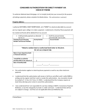 Fillable Online CONSUMER AUTHORIZATION FOR DIRECT PAYMENT ... Fax Email ...