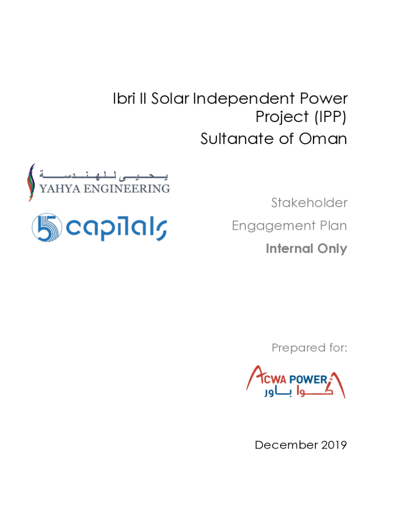 Fillable Online Ibri II Solar Independent Power Project (IPP) Sultanate ...