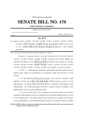 Fillable Online SB 478 - Introduced Bill Text Fax Email Print - pdfFiller