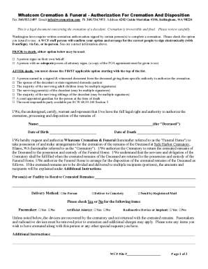 Fillable Online Wauds-Cremation-Authorization-Form. ... Fax Email Print ...