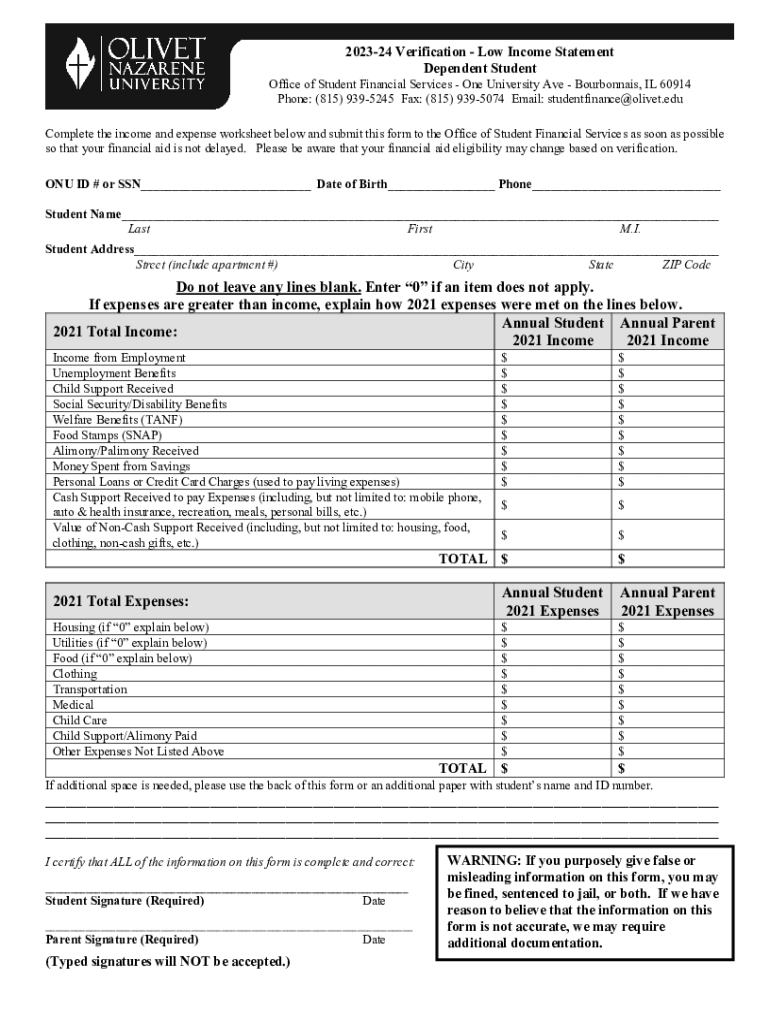 Fillable Online Low Income Statement Dep 23-24.pdf Fax Email Print ...