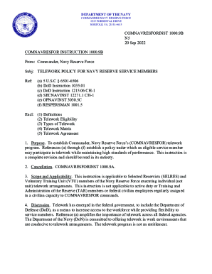 Comnavresforinst 1000 9b - Fill Online, Printable, Fillable, Blank ...