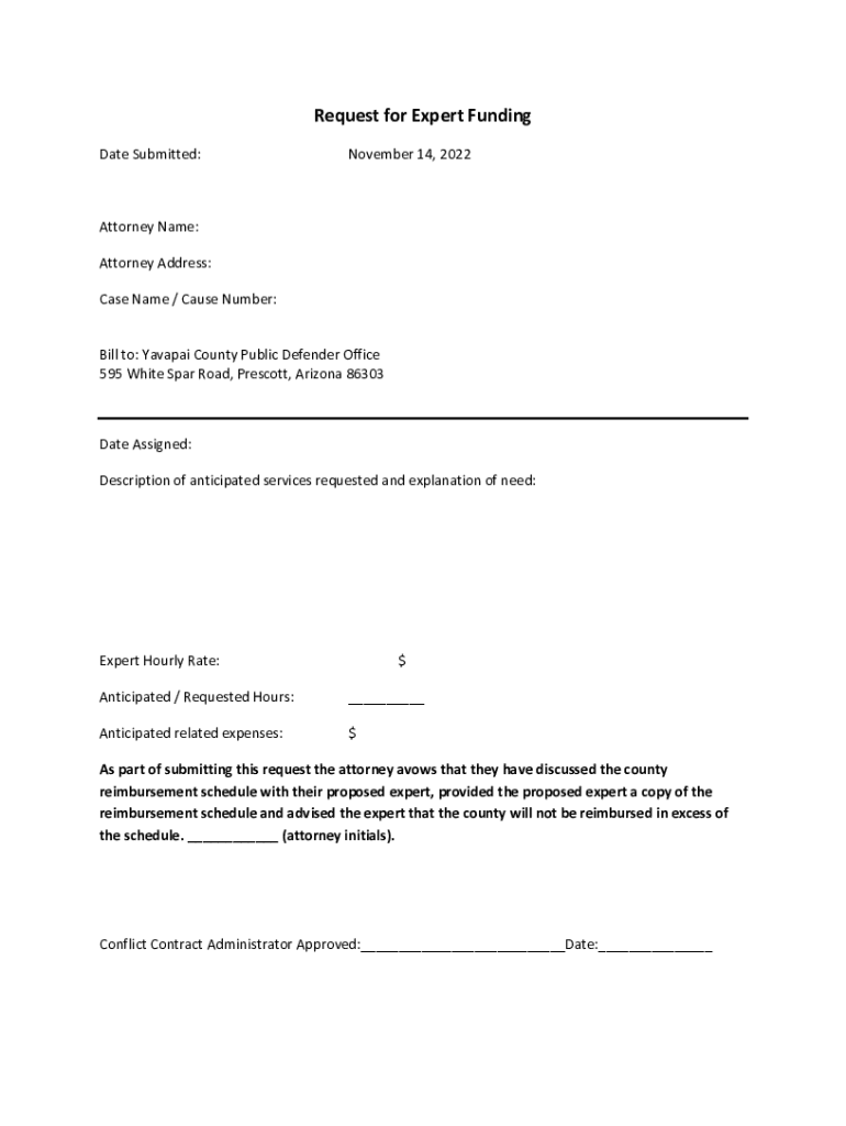 Fillable Online Yavapai County Public Defender's Office - Prescott Fax Email Print - pdfFiller