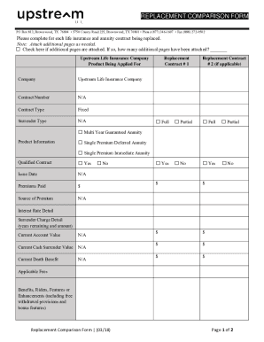 Fillable Online LIFE INSURANCE OR ANNUITY REPLACEMENT NOTICE Fax Email ...