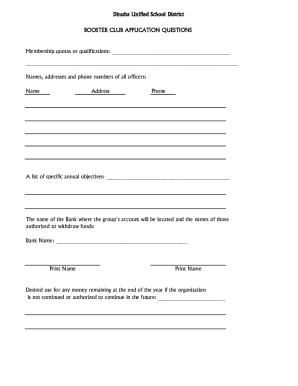 Fillable Online Booster Club Application-fillable.pdf Fax Email Print ...