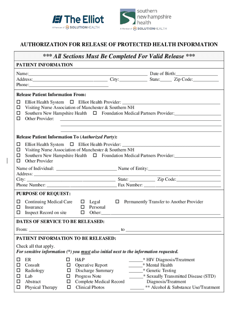 Fillable Online Patient Information (Please complete ALL sections) Fax Email Print - pdfFiller