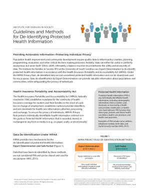 Fillable Online ifs sc Guidelines and Methods for De-Identifying ...