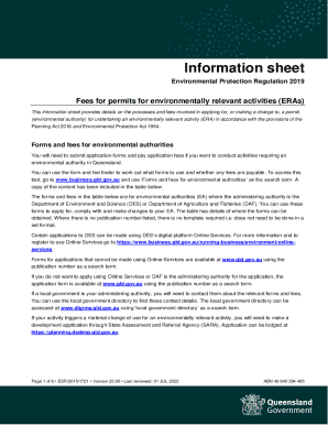 Fillable Online Fees for permits for environmentally relevant ...