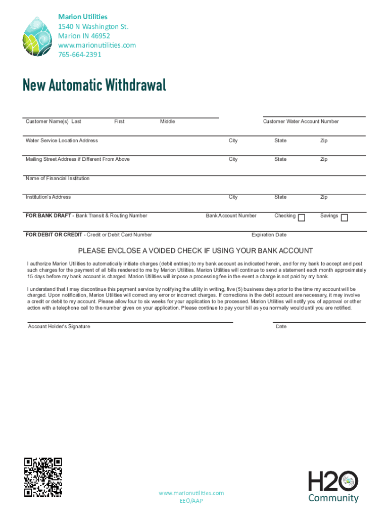Fillable Online Application For Water / Wastewater Service Fax Email ...