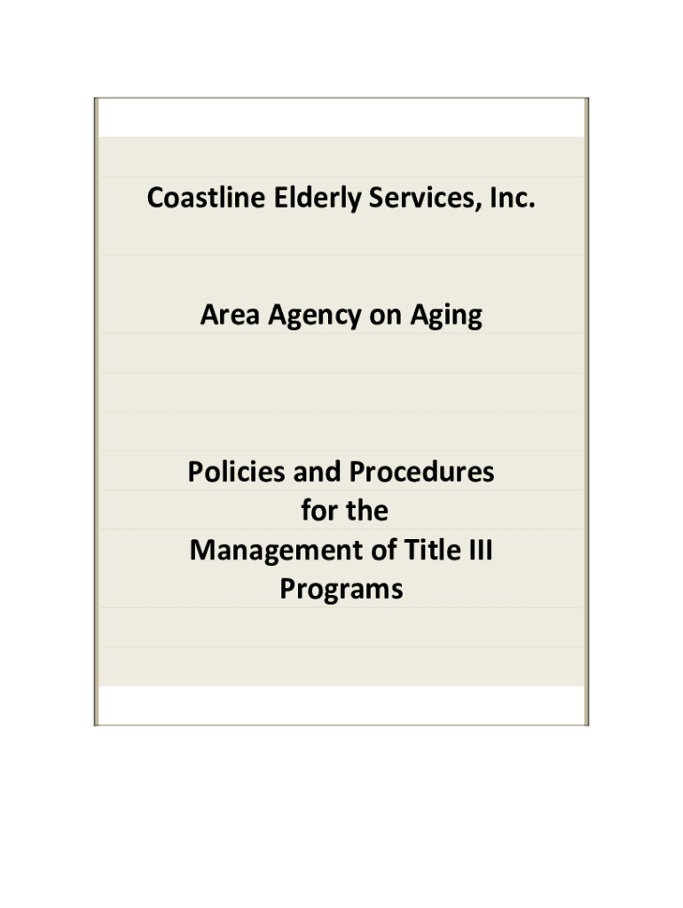 Fillable Online Policies-and-Procedures-for-the-Management-of-Title-III ...