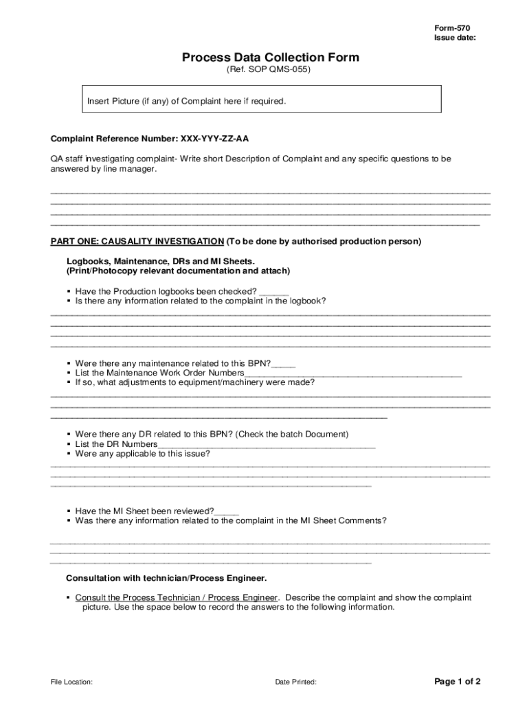 Fillable Online SOP Template - Handling Customer Complaints Fax Email Print - pdfFiller