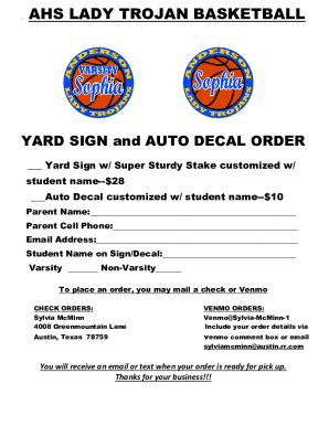 Fillable Online DECAL ORDER FORM 2021 AHS LADY TROJAN BB .docx Fax ...
