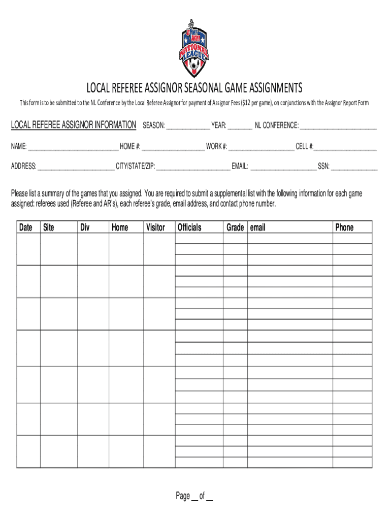 Fillable Online Getting assigned to matches - I Want to Become a ...