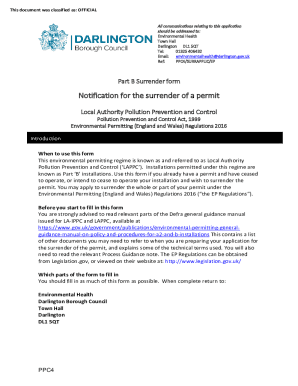 Fillable Online PPC4 Surrender form Fax Email Print - pdfFiller