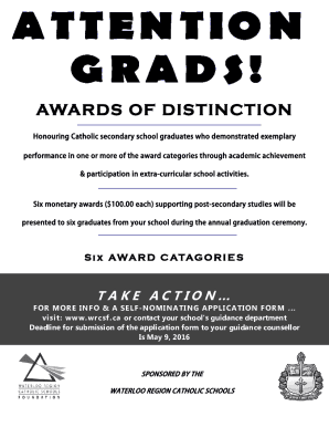 Fillable Online Awards of Distinction Application Package 16.pub Fax ...