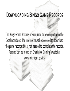 Fillable Online Downloading Bingo Game Records Fax Email Print - pdfFiller