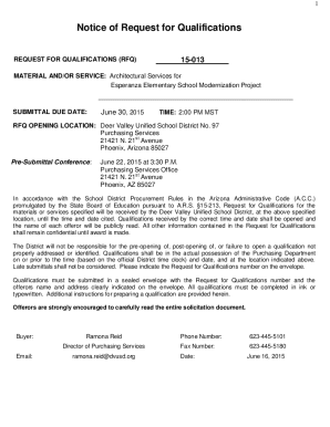 Fillable Online Request For Qualifications: Professional Services to ... Fax Email Print - pdfFiller