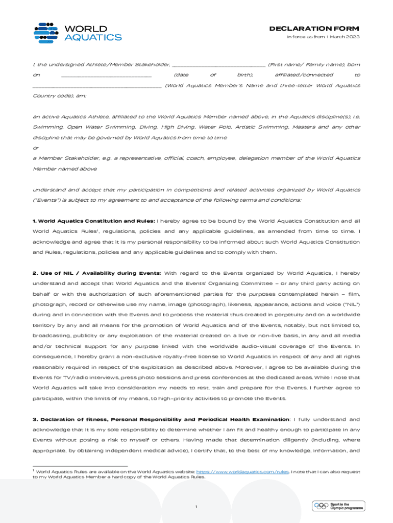 Fillable Online Declaration Form Process Fax Email Print - pdfFiller