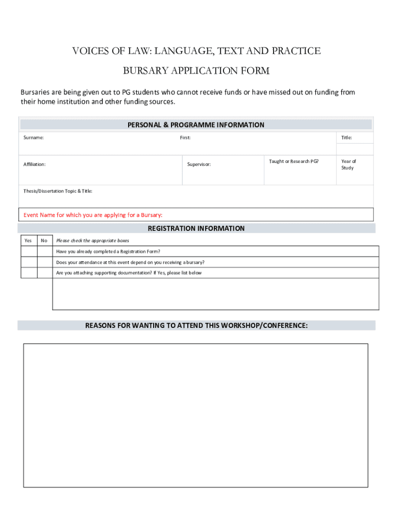 Fillable Online bursary-application-form.pdf Fax Email Print - pdfFiller