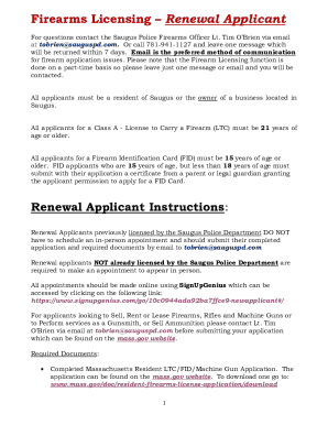 Fillable Online Firearms LicensingRenewal Applicant Fax Email Print ...