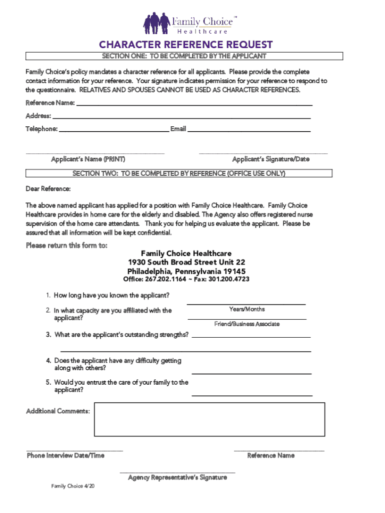 Fillable Online reference forms Fax Email Print - pdfFiller
