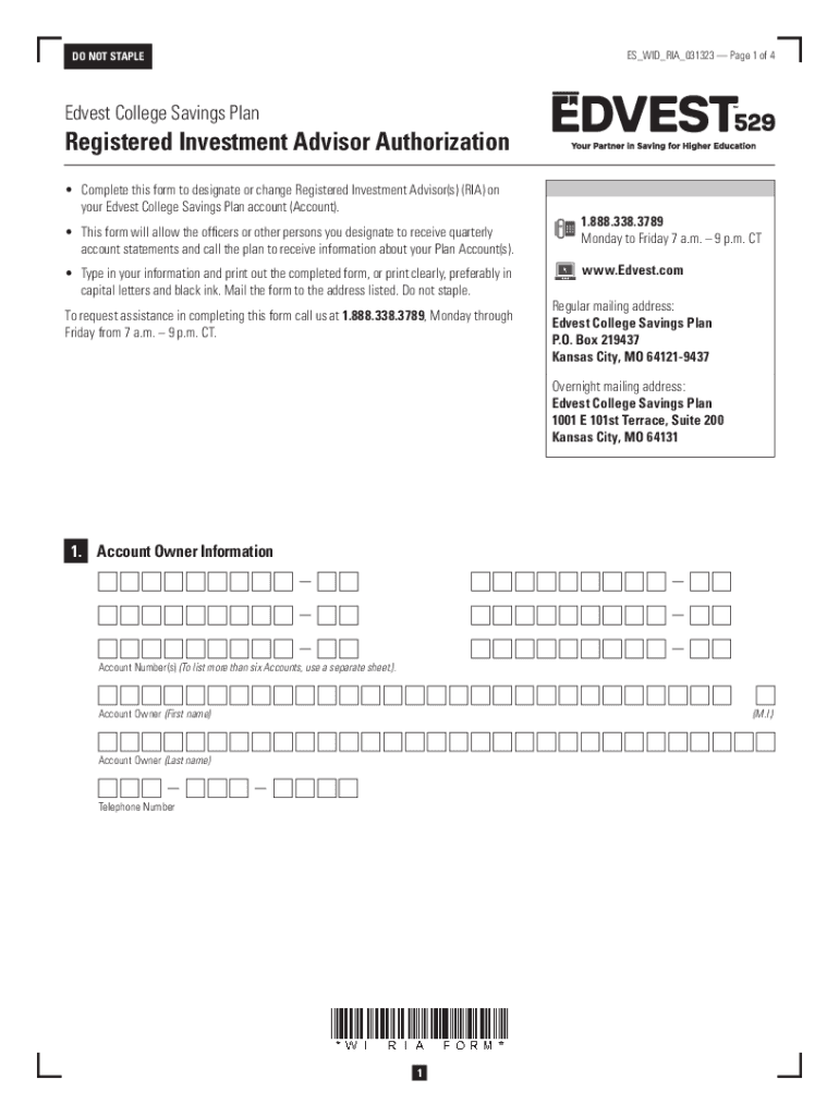 Fillable Online Edvest 529 Tax Benefits - What They Are and Why You ... Fax Email Print - pdfFiller