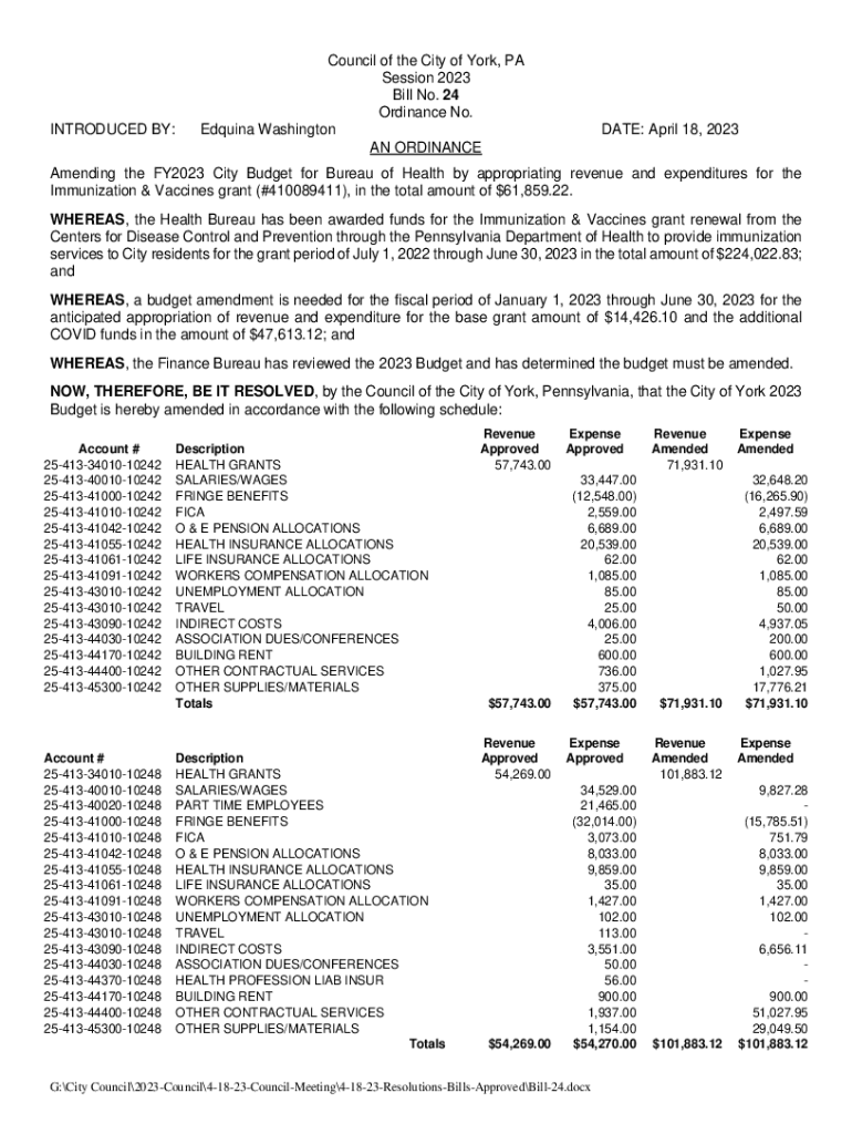 Fillable Online FY2023-FY2028 Adopted Capital Improvements Program Fax Email Print - pdfFiller