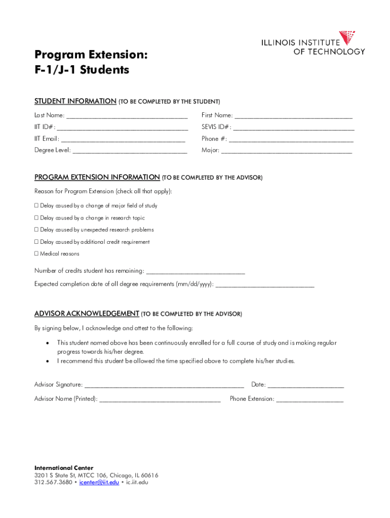 Fillable Online J-1 Program Extension Request Fax Email Print - pdfFiller