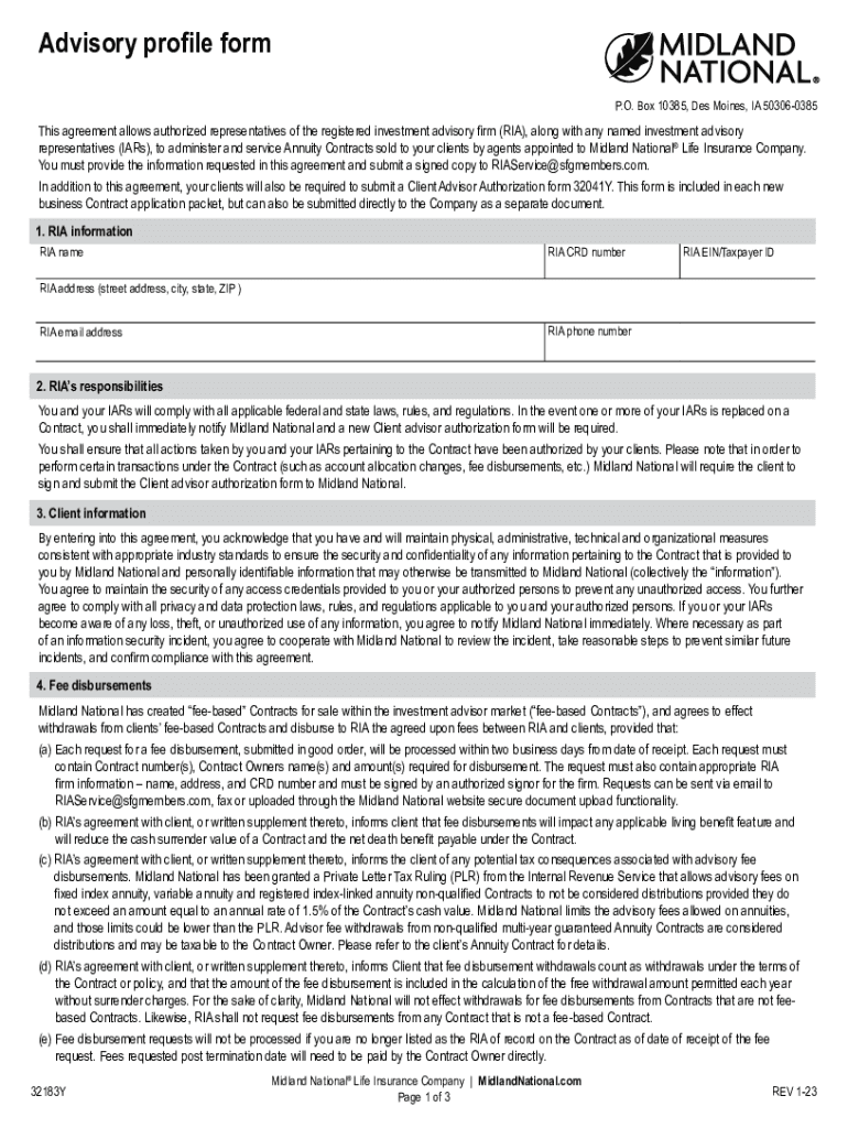 Fillable Online Registered Investment Advisor Authorization Form Fax ...