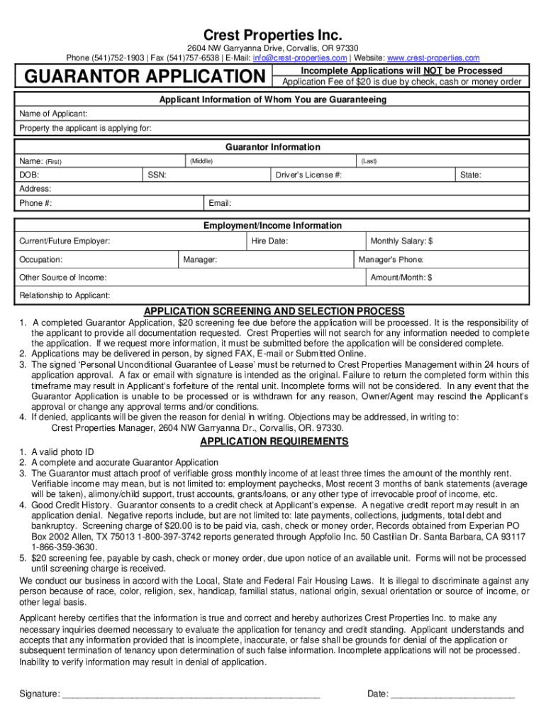 Fillable Online TENANT FORMS Fax Email Print - pdfFiller
