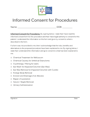 Fillable Online Version 17 written consent form template Fax Email ...