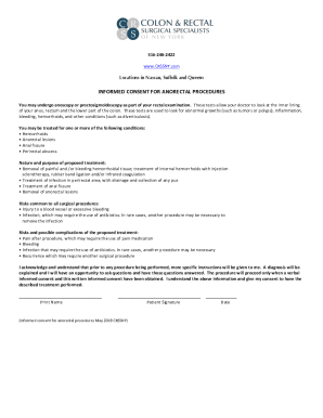 Fillable Online Colon and Rectal Surgery Services Fax Email Print ...