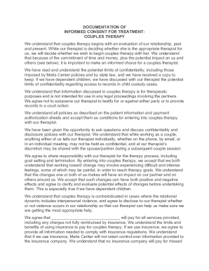 Fillable Online Informed Consent Form Template For Counseling 1FSK3L ...