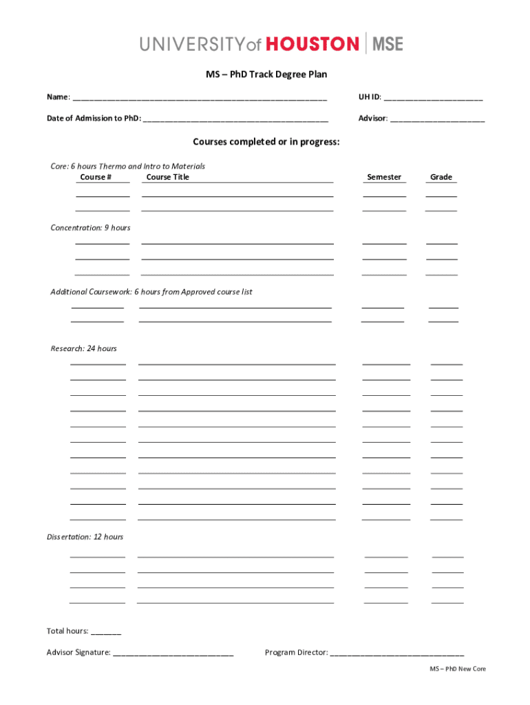 Fillable Online materials egr uh Template MS - PhDplan NEW core.docx ...