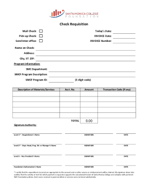 Fillable Online foundation smc Completing a Check Request Form Fax ...