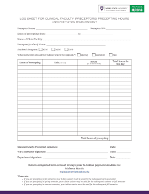 Fillable Online Preceptorship Documentation Form Fax Email Print ...